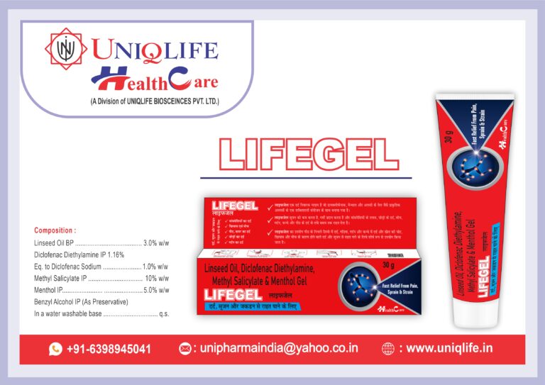 Lifegel 30 gm Gel | Uniqlife BioSciences Pvt. Ltd