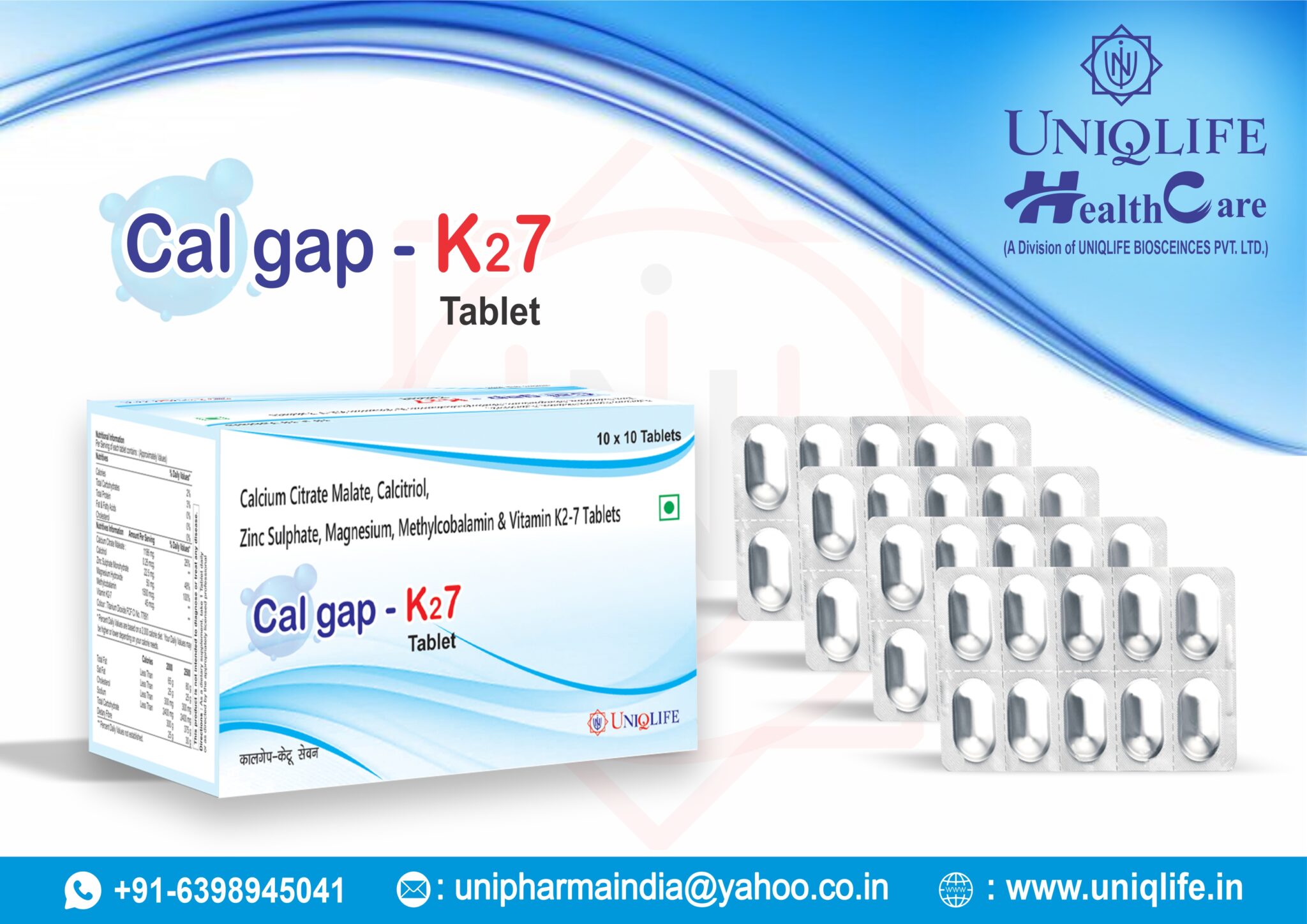 Calgap-K27 Tablet | Uniqlife BioSciences Pvt. Ltd